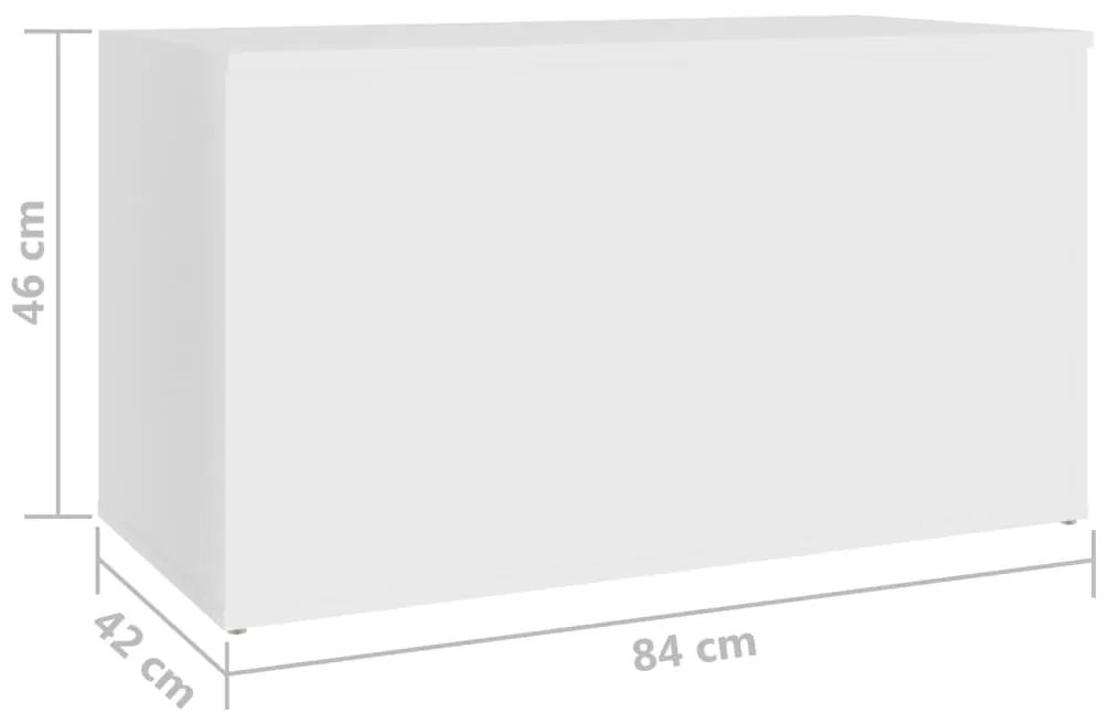 Úložná truhla bílá 84 x 42 x 46 cm kompozitní dřevo - Default Title