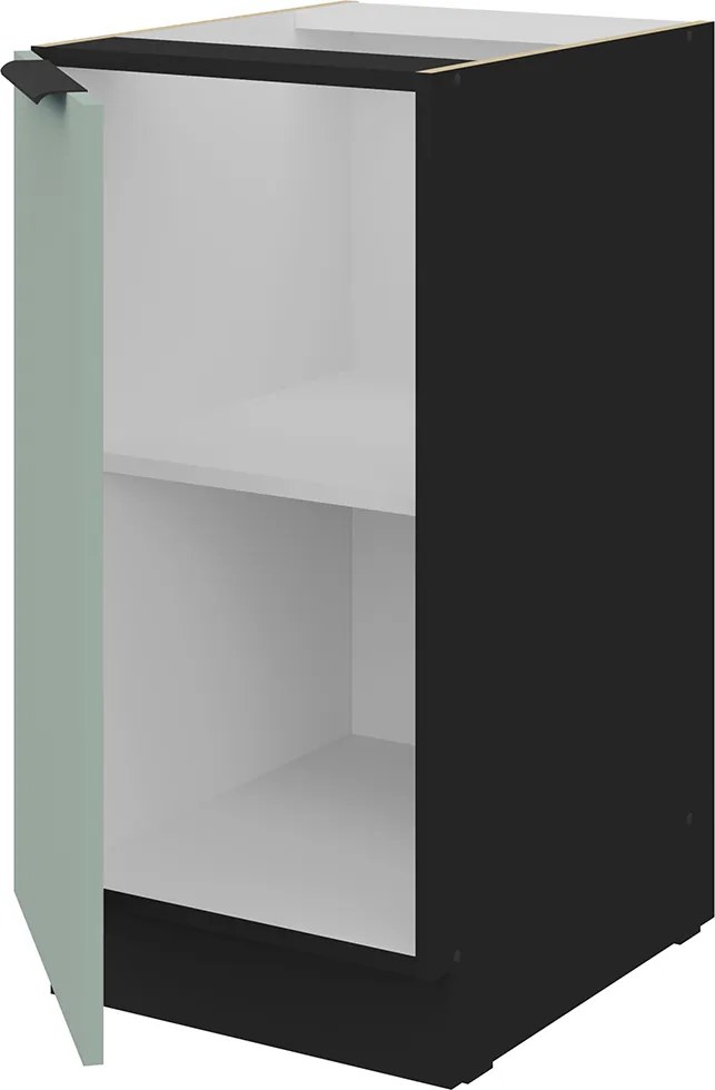 ARIA sc | dolní skříňka 40 D 1F policová | 40 cm | ANTI FINGERPRINT povrch | černá/aquamarine