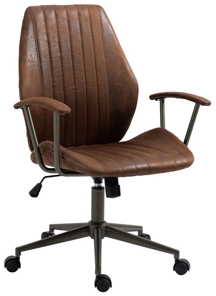 Kancelářská židle Nampa v industriálním stylu - koženka - Cognac antik