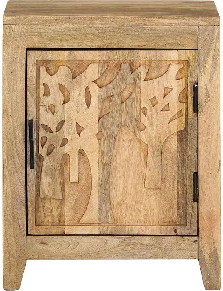 Noční stolek 40 x 30 x 50 cm masivní mangovníkové dřevo 320811