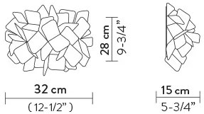 Slamp Nástěnné svítidlo CLIZIA APPLIQUE - MAMA NON MAMA Barva: Bílá