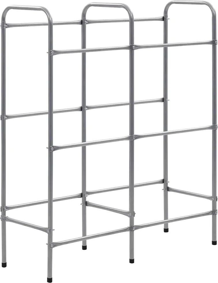 Skladový regál na 6 přepravek stříbrný 96 x 33 x 116 cm ocel 285213