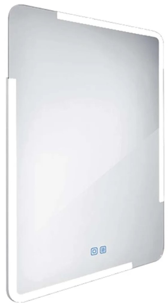 Nimco - Zrcadlo s LED osvětlením, 60x80 cm, dotykový senzor, hliník ZP 15002VX
