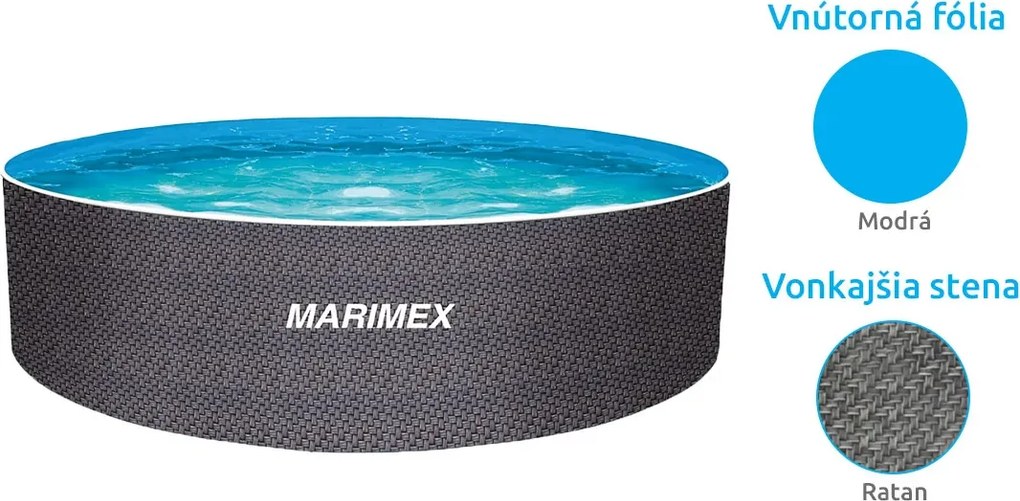 Marimex | Bazén Marimex Orlando 3,66x1,22 m s pískovou filtrací a příslušenstvím - motiv RATAN | 19900127