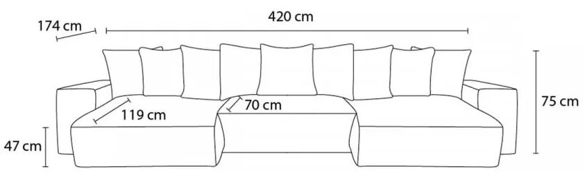 Šedo-hnědá manšestrová rohová pohovka Voltaire – Bobochic Paris