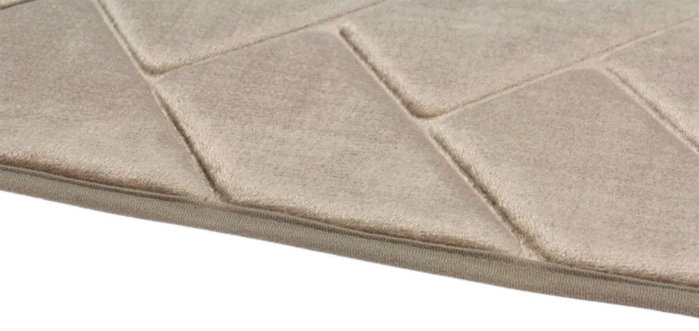 BO-MA, Protiskluzová koupelnová předložka 3D 7288 beige, 40x50, béžová, koupelna