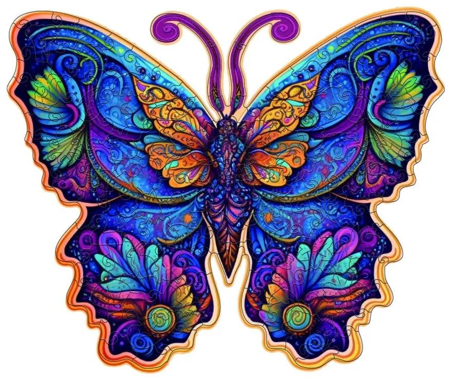 Dřevěné puzzle - motýl Varianta: Motýl A3 - 125 dílků (28x38 cm)