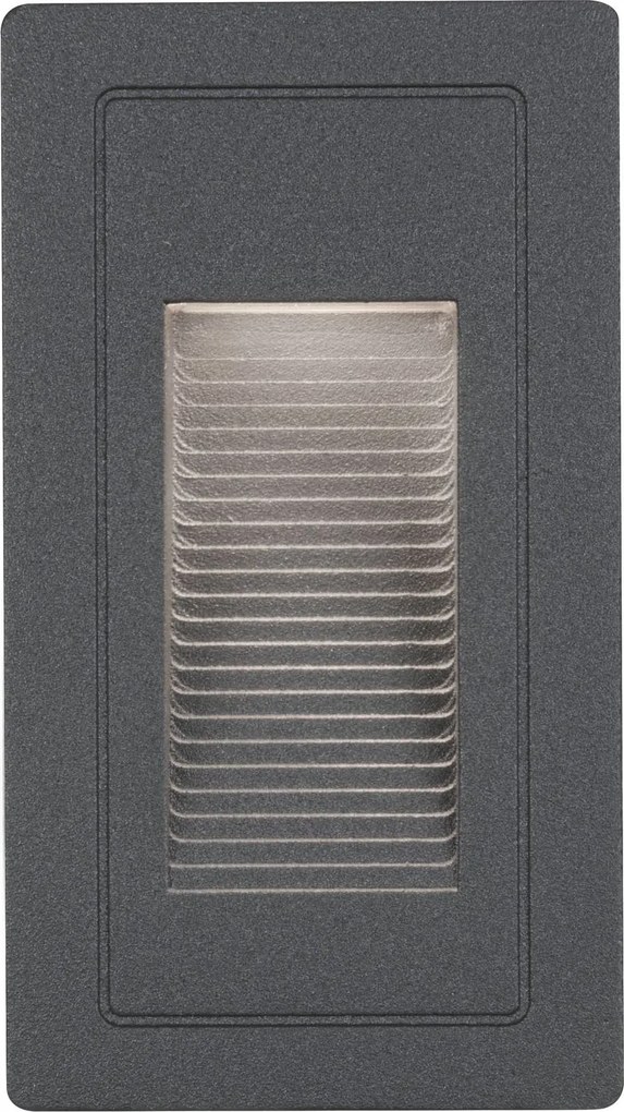 P 94382 Venkovní vestavné svítidlo do zdi High LED černá IP44 4W 230V teplá bílá 105x60mm - PAULMANN