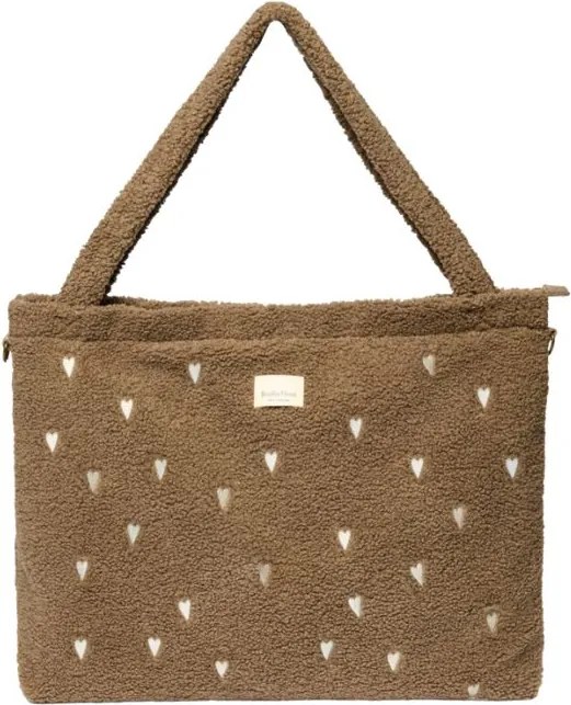 Studio Noos Přebalovací taška Diaper Bag Teddy Ecru Hearts