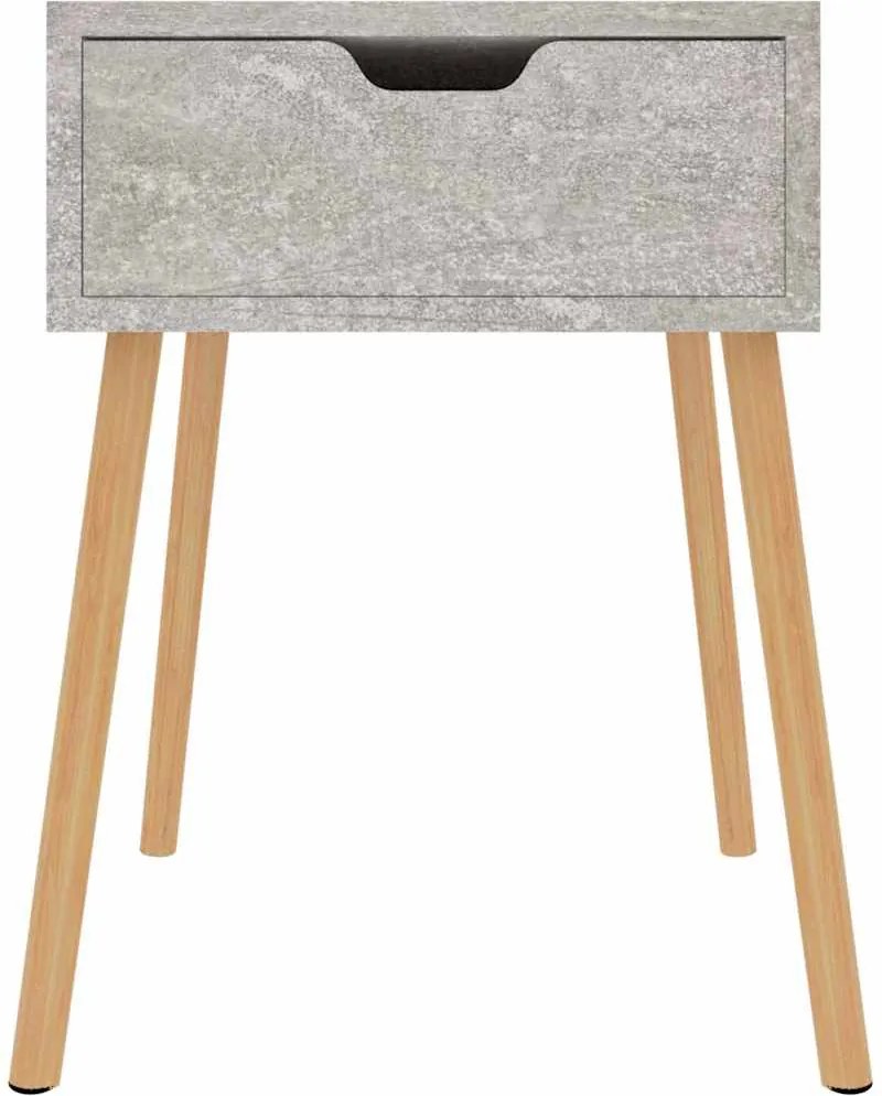 Noční stolky 2 ks betonově šedé 40x40x56 cm kompozitní dřevo 326804