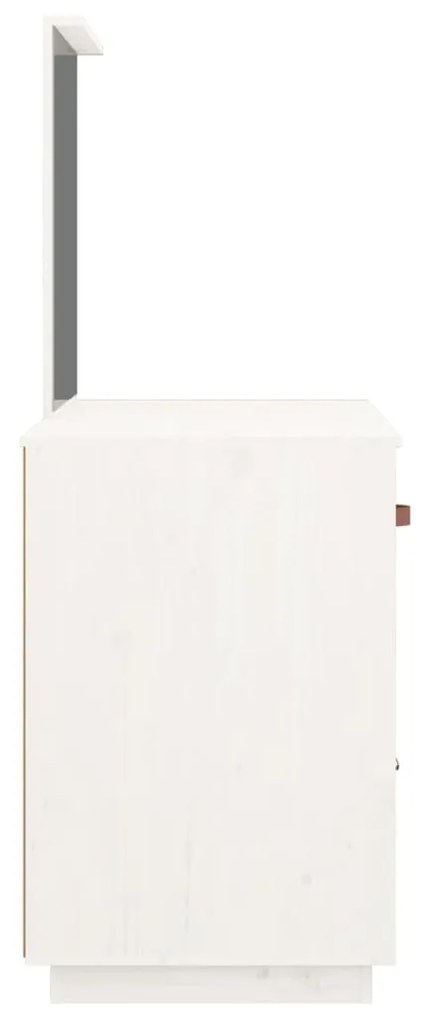 Toaletní stolek bílý 95 x 50 x 134 cm masivní borové dřevo - Default Title