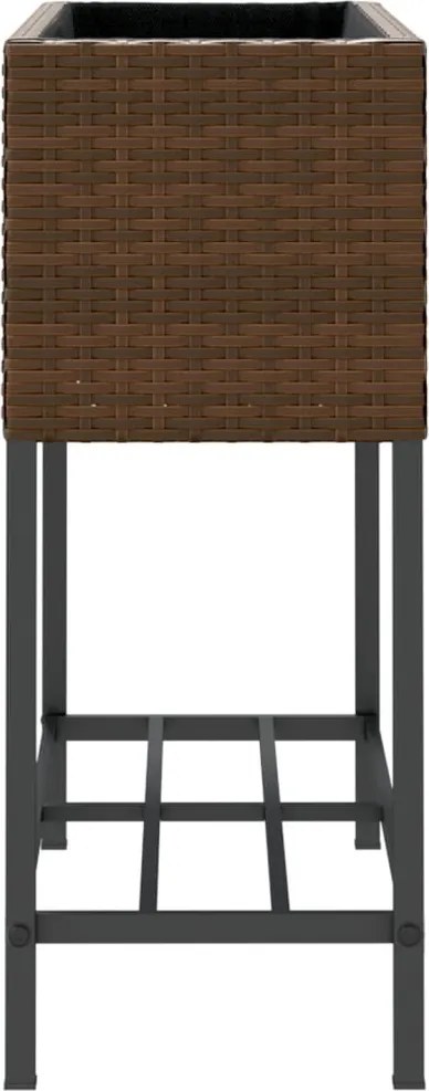 Zahradní truhlíky s policí 2 ks hnědé 70 x 28 x 70 cm 3210511