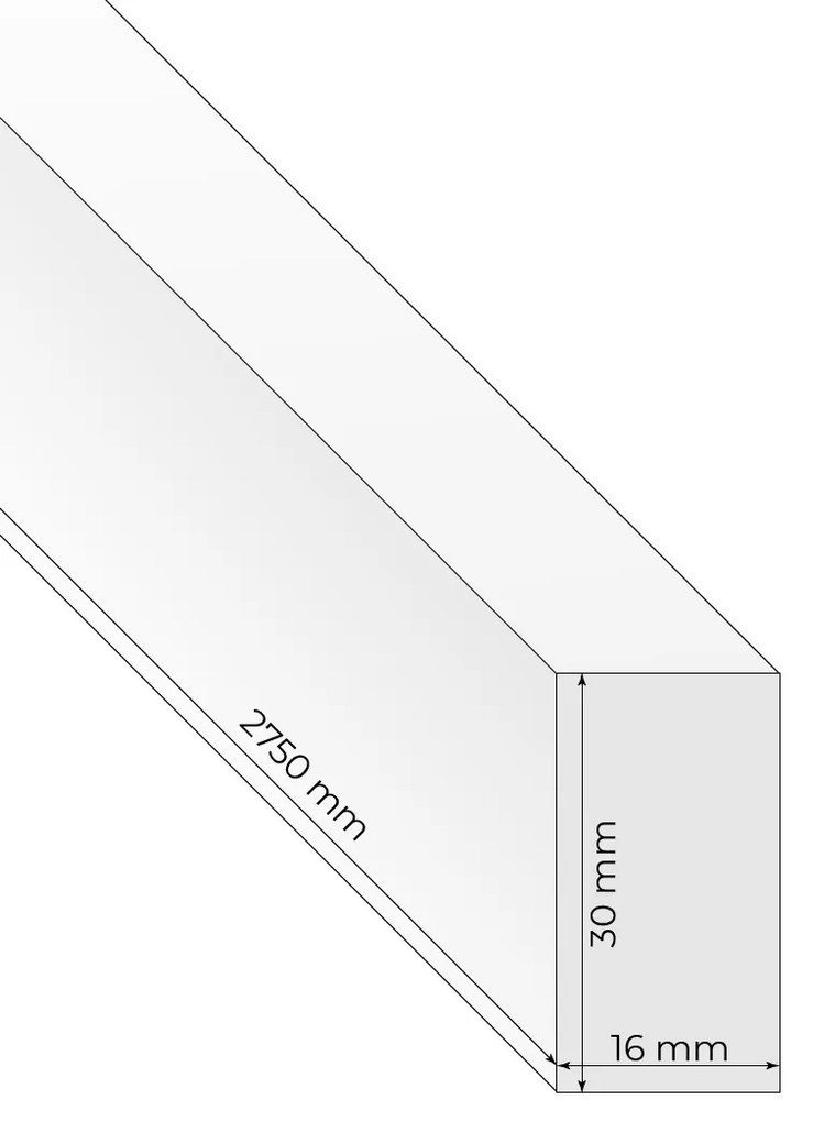 Lameo Dekorativní stěnová lamela mini - bílá 16x30
