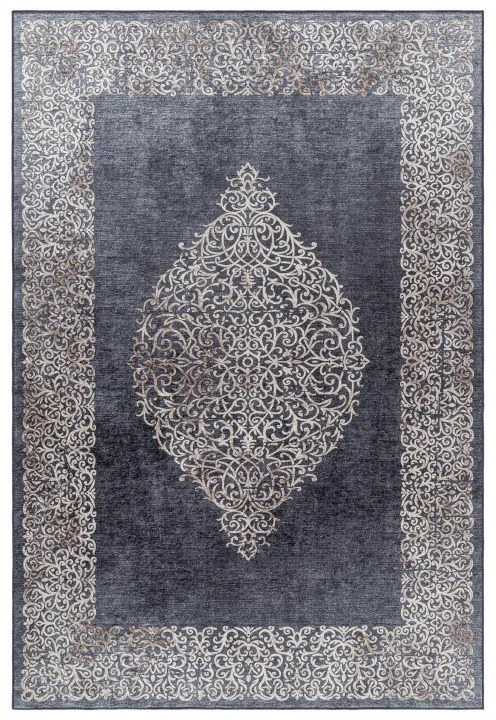 Ayyildiz, Kusový koberec Fiesta 4303 black, 80x150, černá, chodba / předsíň