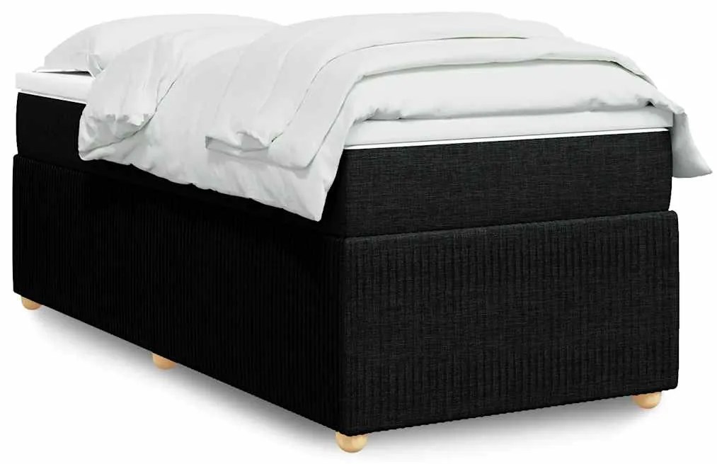 Box spring postel s matrací černá 100 x 200 cm textil 3285548