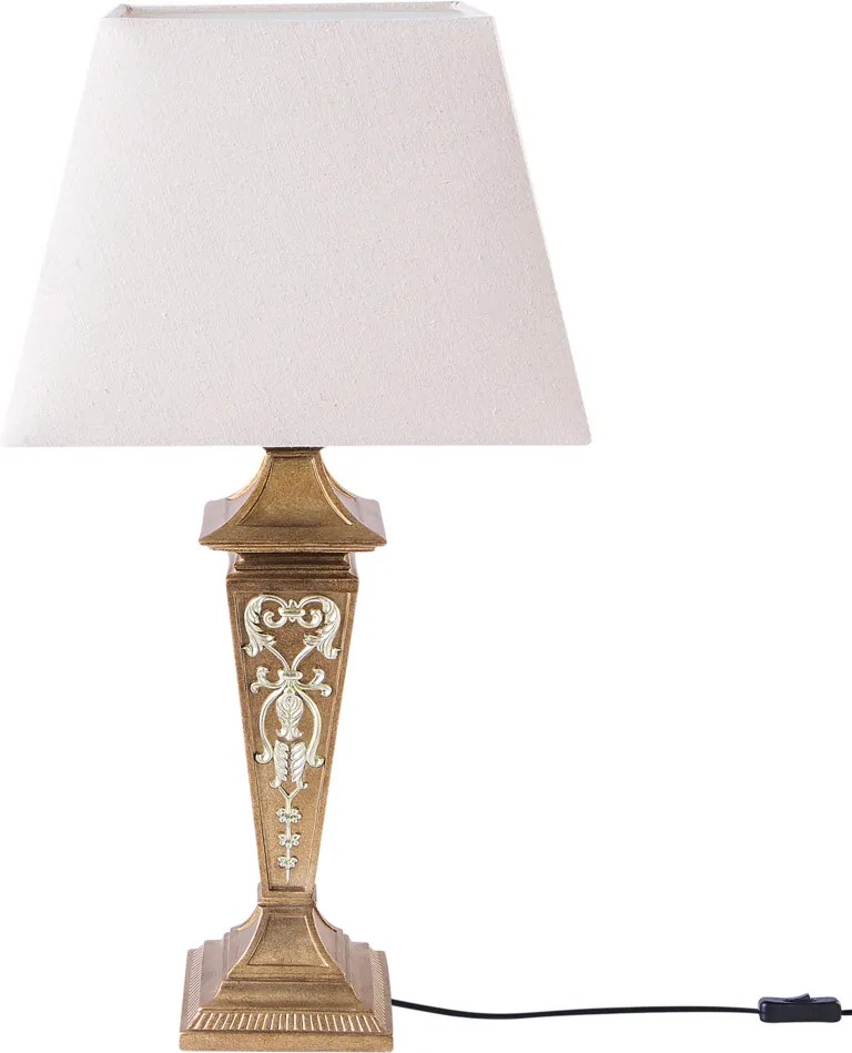 Béžová stolní lampa BADDANA