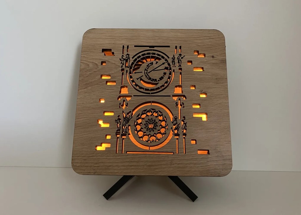 Li-Go "Orloj" lampa 19x19cm provedení povrchu: dub