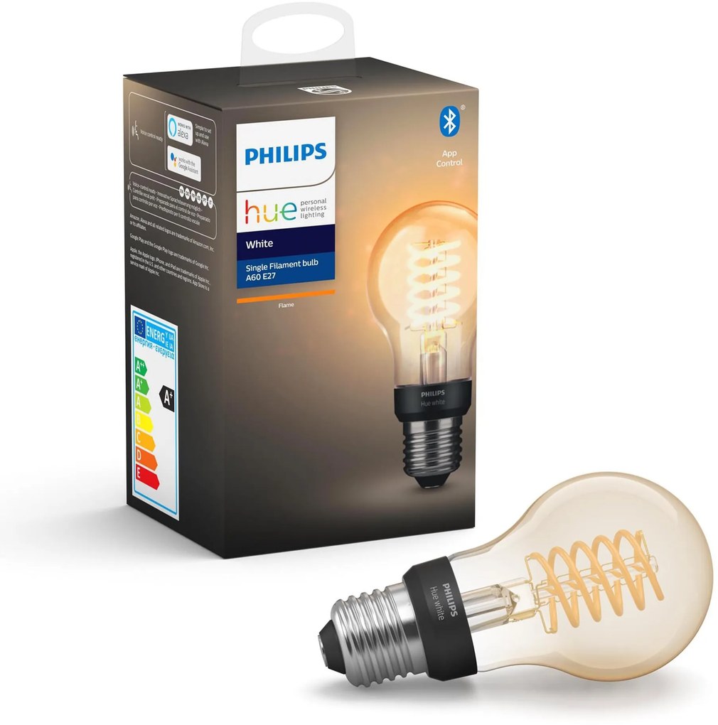 Led žárovka philips hue white filament 7w e27 a60