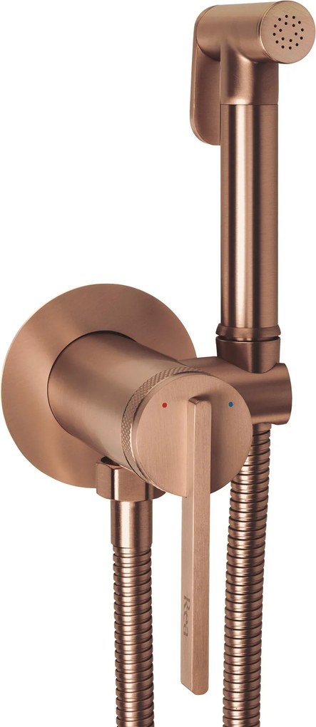 Rea, Podomítková bidetová baterie Rea Grace Brush Copper, REA-B4504