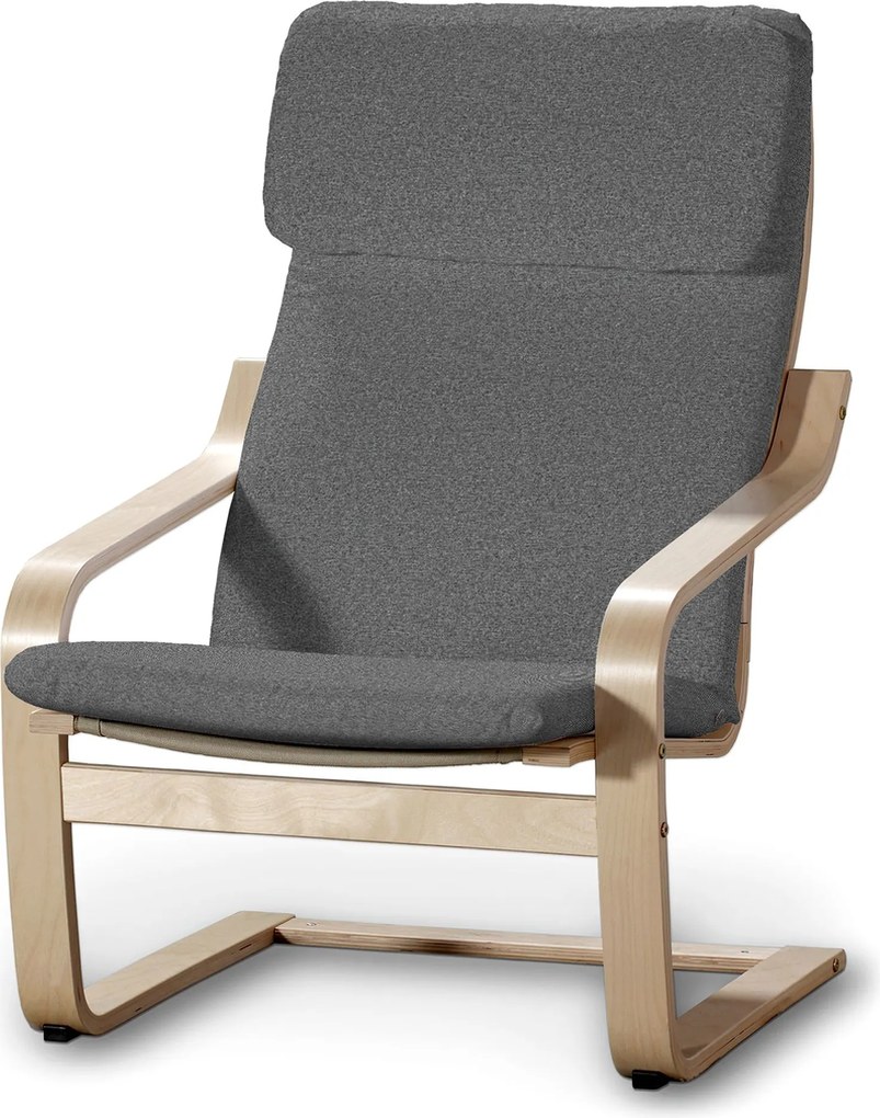 Sedák na křeslo IKEA Poäng barva šedá látka pletený vzor