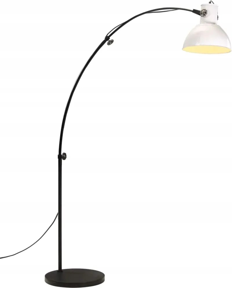 Fionshop 262935672 Stojací lampa 25 W bílá 150 cm E27