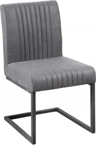 Deflee Židle BIG ASTON vintage GREY II ZDL38106mikrovlákno,  kovová základna  49 cm x 87 cm x 63 cm