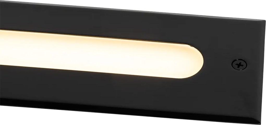 Sada 4 moderních zemních bodových světel černá 30 cm vč. LED IP65 - Eline