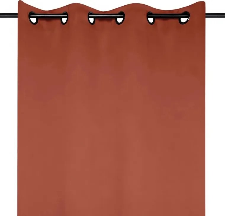 Zatemňovací závěs blackout NOTTE terakotová 135 x 250 cm sada 2 ks
