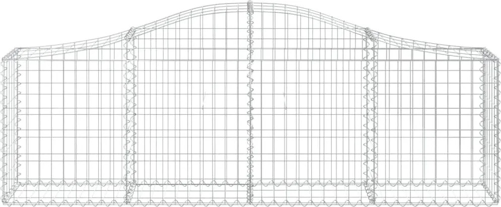 Klenuté gabionové koše 8 ks 200x30x60/80 cm pozinkované železo 3145394
