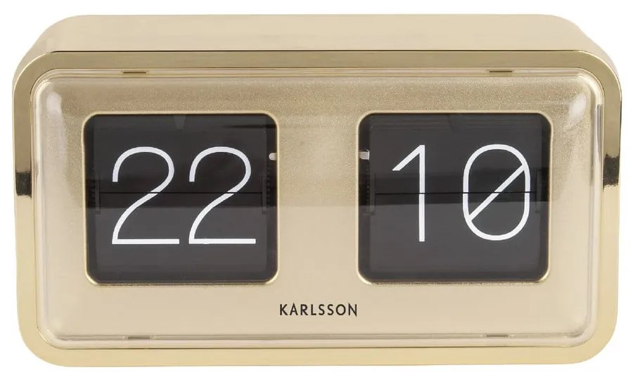 Pozlacené stolní hodiny Karlsson Bold Flip