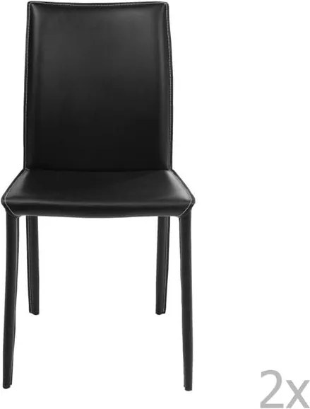 Sada 2 černých jídelních židlí Kare Design Milano