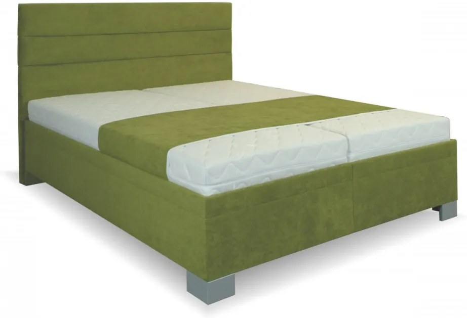 Zvýšená čalouněná postel s úložným prostorem Diana , 160x200 cm, Vitalcom, Bílá ekokůže