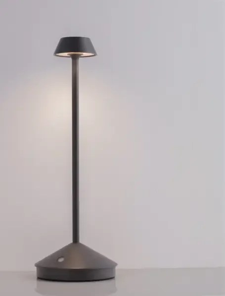 Venkovní stolní lampa Lumo tmavě šedá