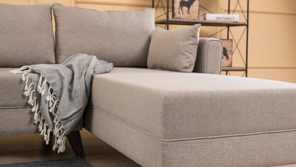 Hanah Home Designová pohovka BELLA krémová pravá 275 cm 825BLC1513