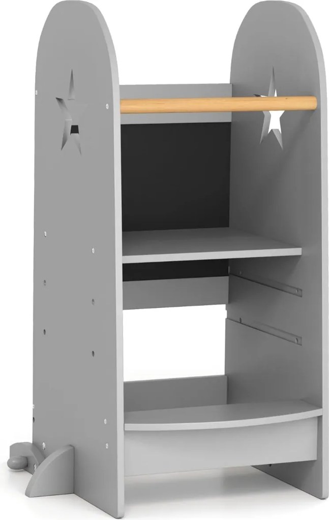 Costway 3 v 1 Učící věž dětská schůdková stolička s 3 nastavitelné výšky 90 kg