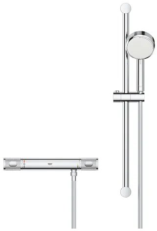 Grohe Grohtherm 1000 Performance sprchový set s termostatem na zeď, 2 proudy, chrom 34834000