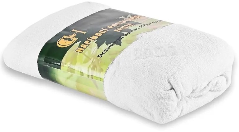 Plachta ložní bílá froté EMI, Plachta 90x200