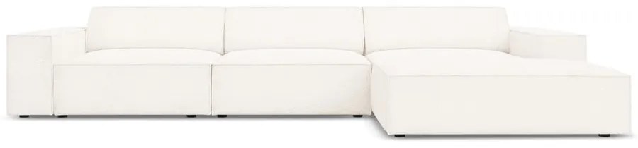 Béžová rohová pohovka z textilie bouclé (pravý roh) Jodie – Micadoni Home