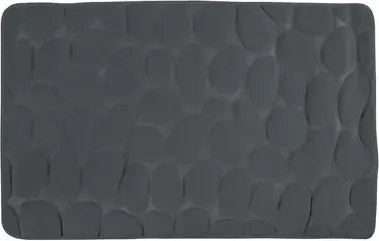 MSV PEBBLES tmavě šedá / Koupelnová předložka / 50 x 80 cm / polyester