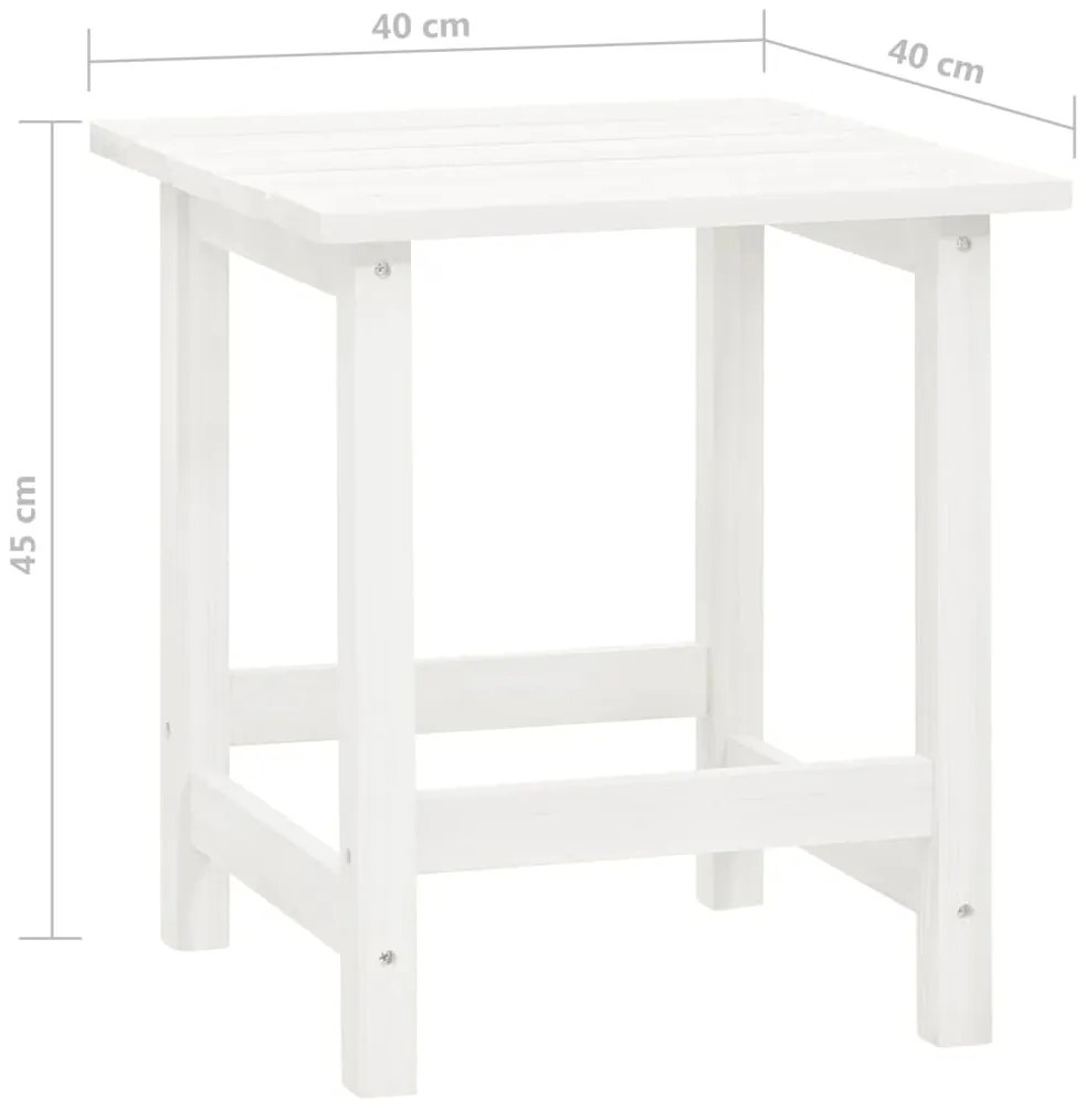 vidaXL Marketos Zahradní židle Adirondack se stolkem masivní jedlové dřevo bílá
