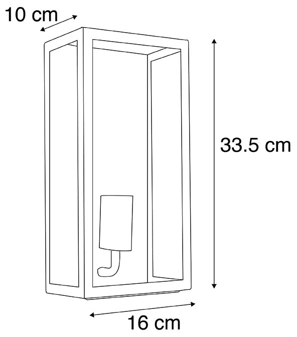 Chytré venkovní nástěnné svítidlo černé vč. WiFi ST64 IP44 - Rotterdam