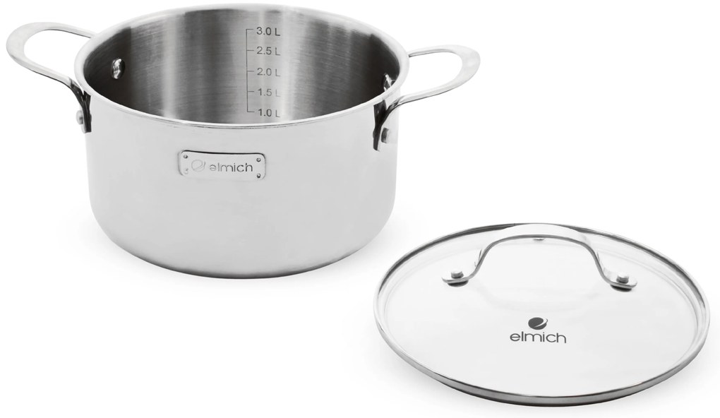 Elmich Třívrstvý nerezový hrnec na indukci Trimax 20 cm (3.5 l)