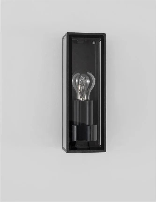 NV 9197701 Venkovní nástěnné svítidlo SORREN antracitový hliník a čiré sklo E27 1x12W 220-240V bez žárovky IP65 - NOVA LUCE