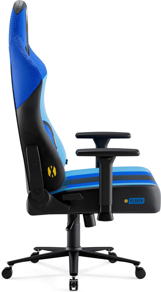 Látková herní židle King Size, modrý-černý: Diablo X-Player 2.0 Frost Black
