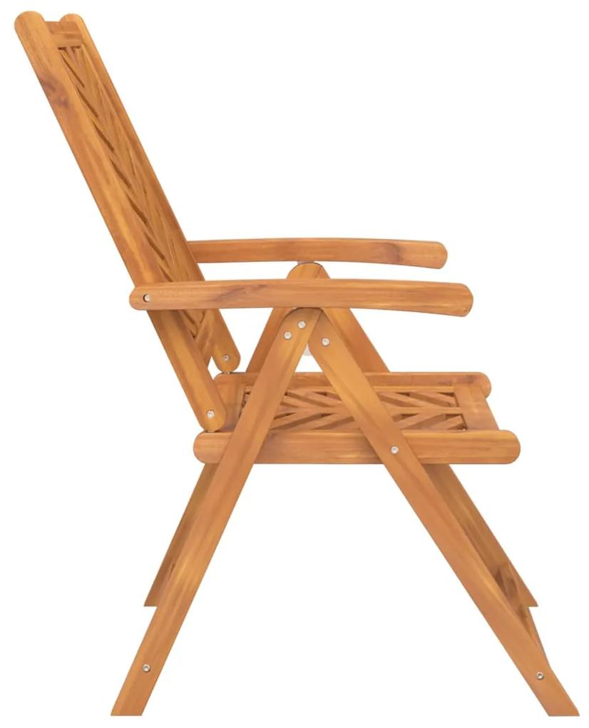 Polohovací zahradní židle 3 ks masivní akáciové dřevo - Default Title