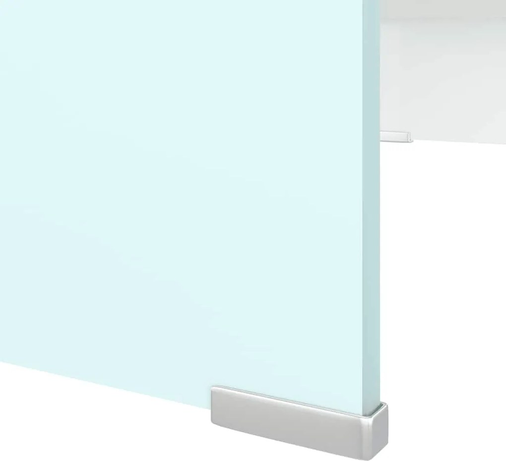 TV stolek / podstavec na monitor sklo zelený 70 x 30 x 13 cm 244144