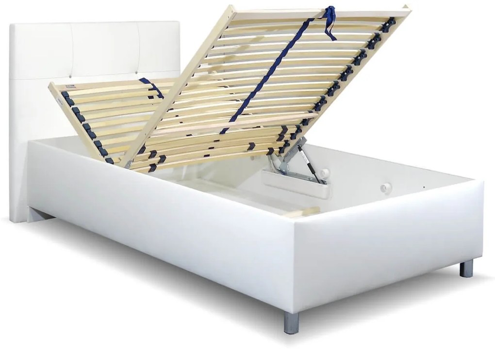Čalouněná postel s úložným prostorem Crissy, 90x200