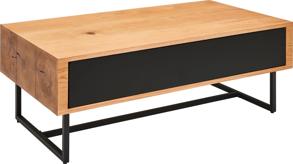 XXXLutz KONFERENČNÍ STOLEK, přírodní barvy, černá, dřevo, kov, kompozitní dřevo, 110/60/40 cm MID.YOU - Konferenční stolky - 002572001601