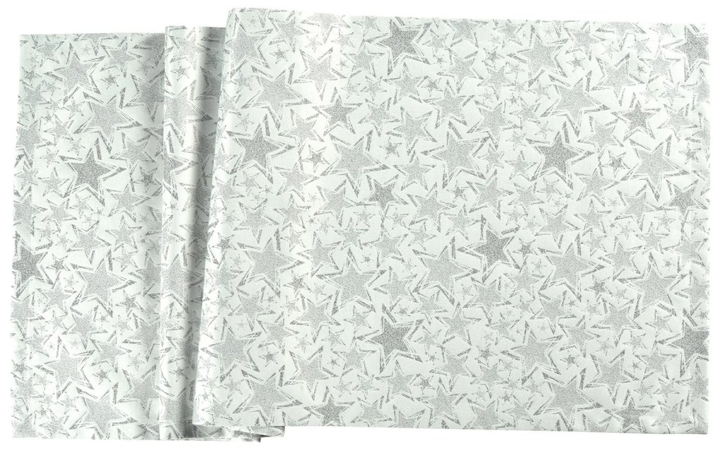 Sander Sander Stelle 50x140 hranatý - 21 ecru/silver - Stolní běhoun 885169-21