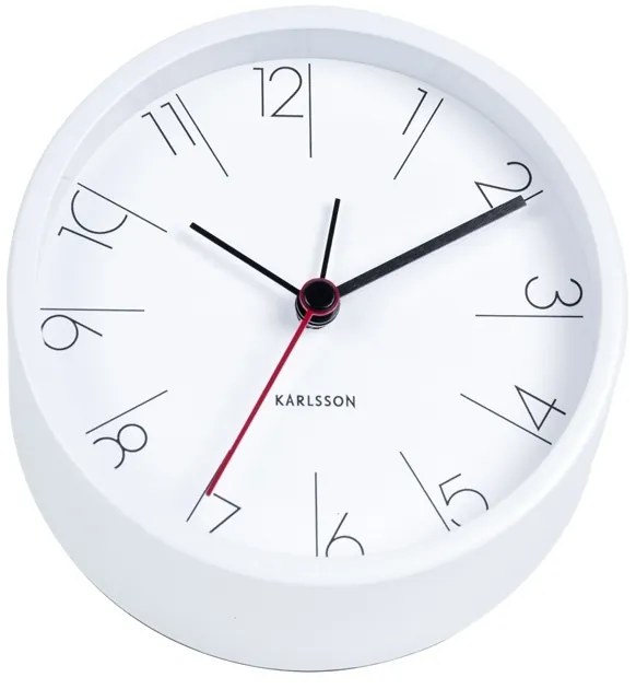 Designový budík 5648WH Karlsson 11cm